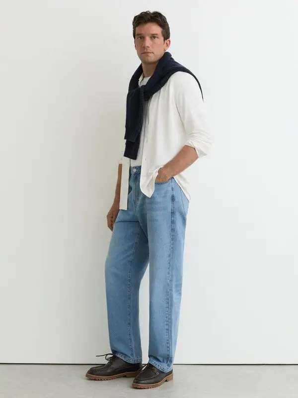 REISS Davaro Stretch-modal Cutaway-collar Shirt Regular-fit - White