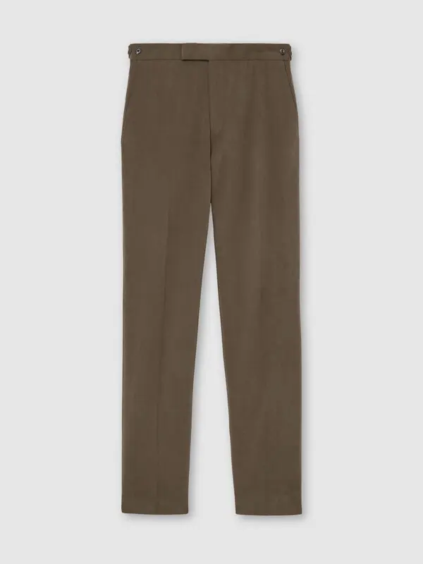 REISS Regent Suit Trousers - Taupe Brown