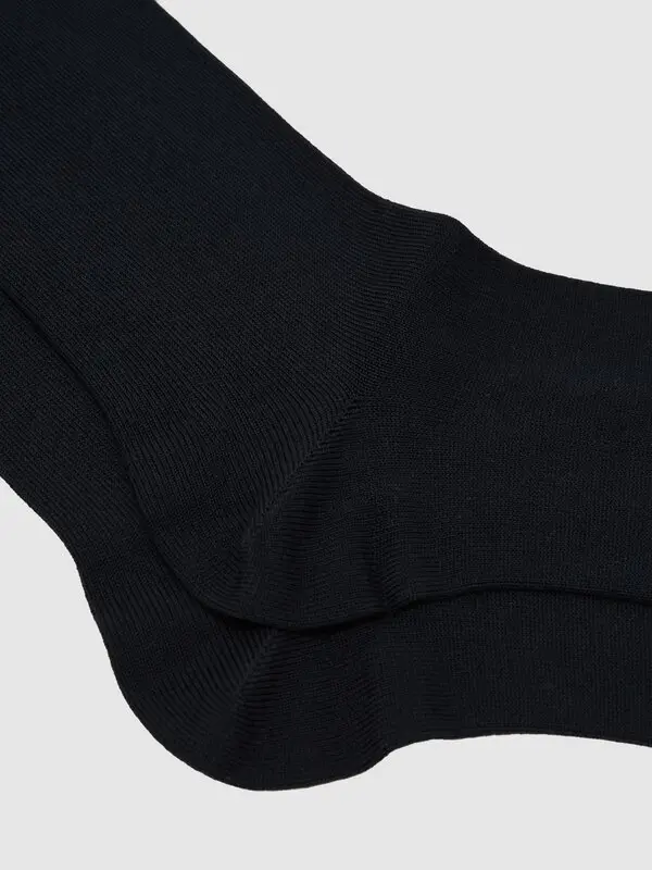 REISS Milo Cotton-blend Socks - Navy