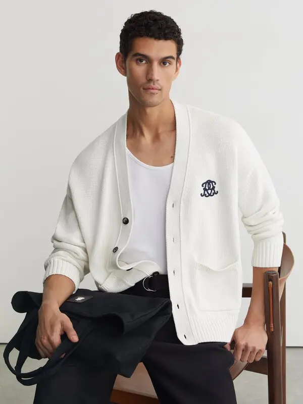 REISS Coates Cardigan - Off White