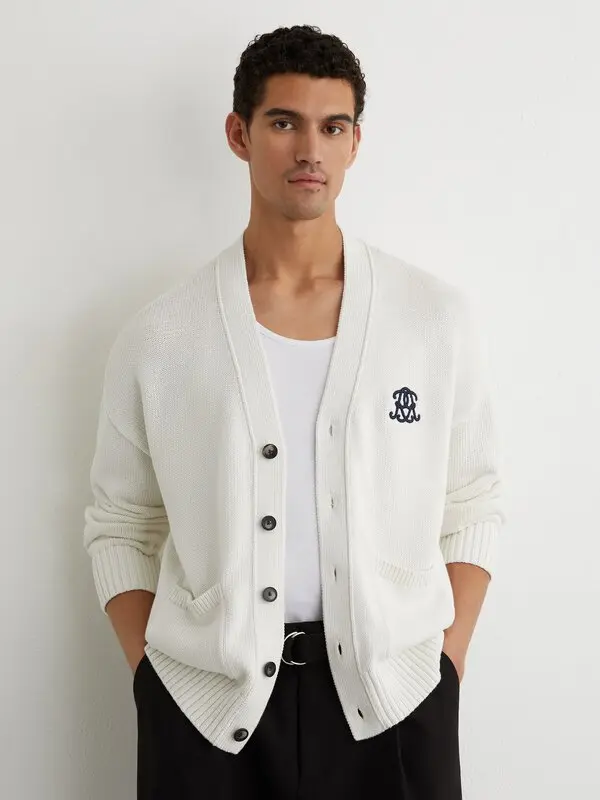 REISS Coates Cardigan - Off White