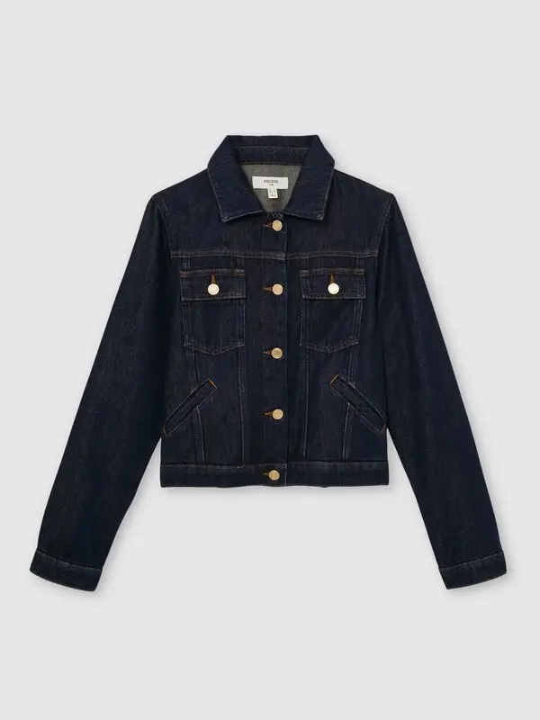 REISS Carmen Denim Trucker Jacket