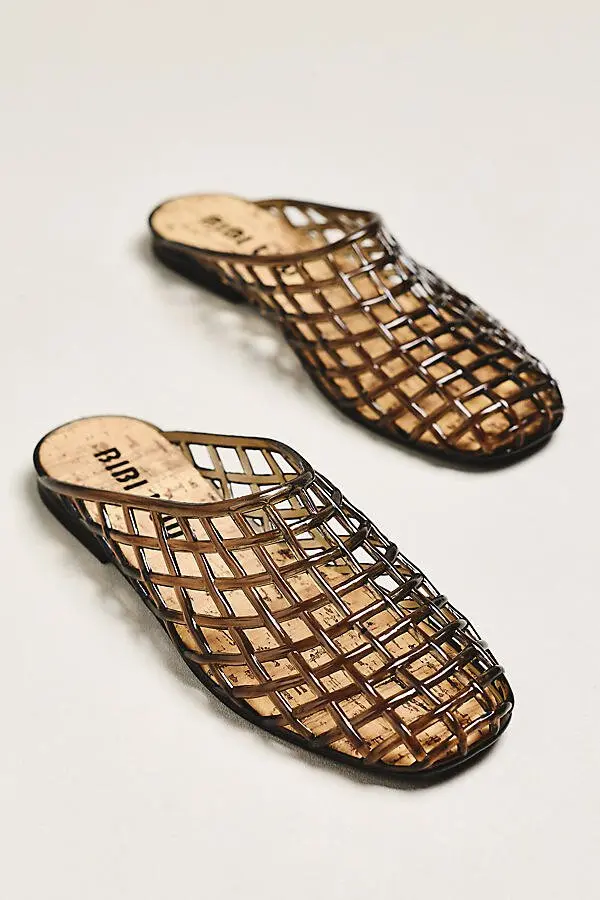 BIBI LOU Netted Jelly Mules - Black