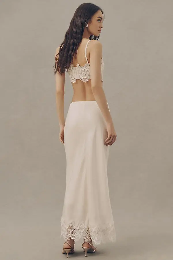 Bardot Elisan Lace Satin Maxi Skirt