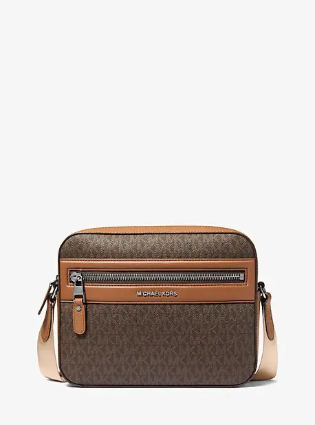 Michael Kors Jet Set Signature Logo Crossbody Bag - Brown