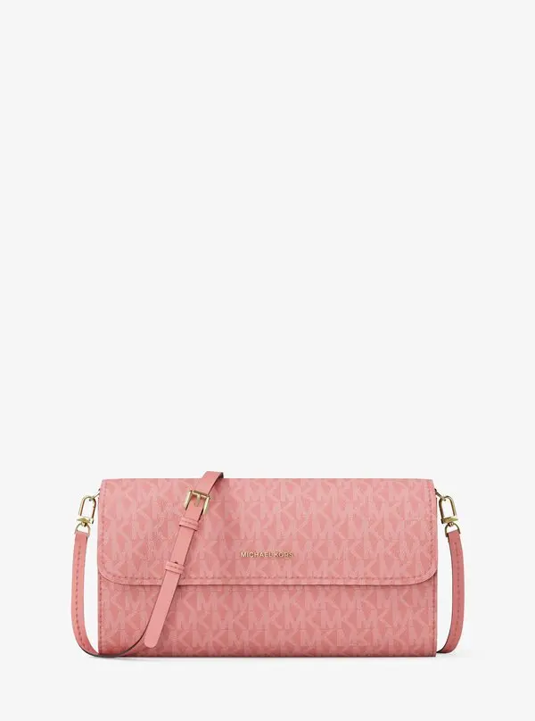 Michael Kors Jet Set Small Signature Logo Convertible Crossbody Bag - Pink