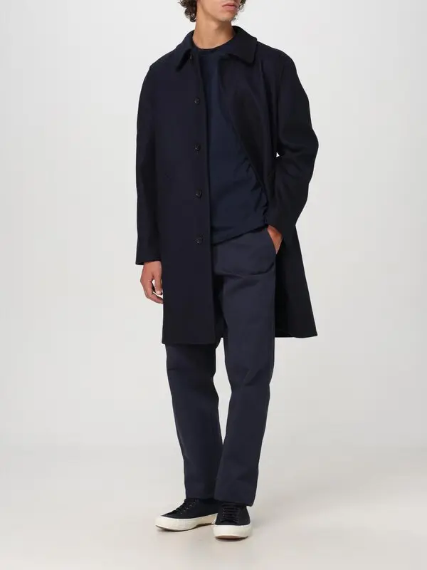 A.p.c. Crewneck T-shirt With Logo - Blue