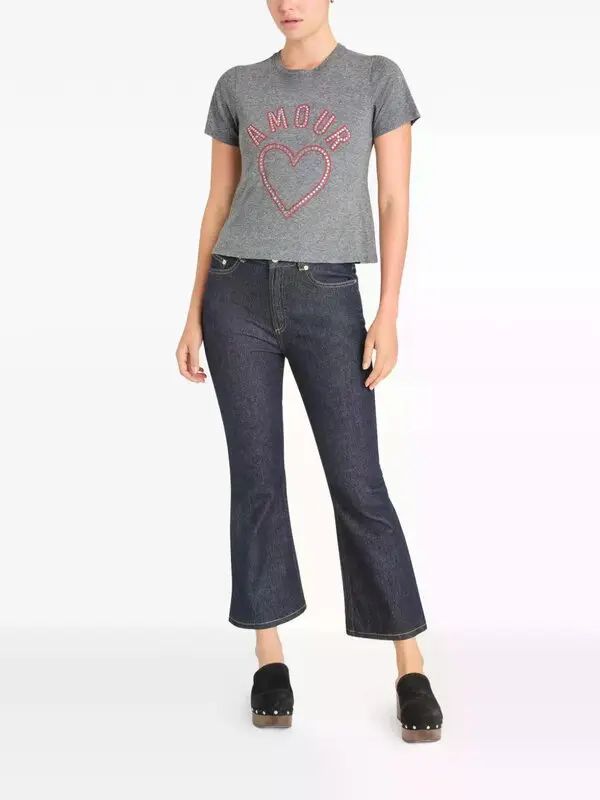 Cinq À Sept Crystal Embellished T-shirt - Grey