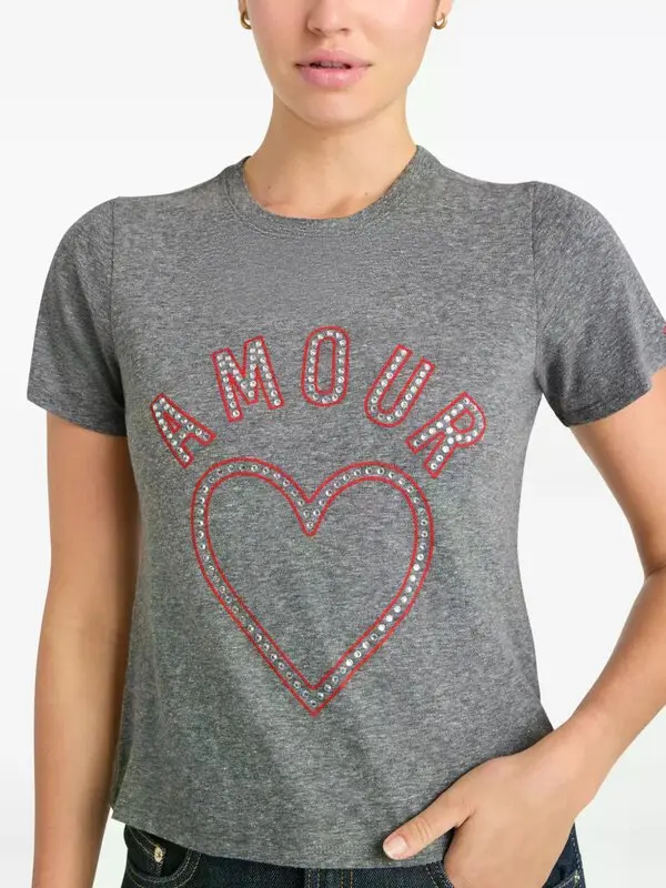Cinq À Sept Crystal Embellished T-shirt - Grey