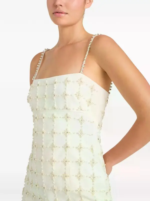 Cinq À Sept Pearl Crystal Iris Satine Mini Dress - Neutrals