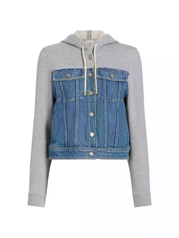 Cinq À Sept Sutton Hooded Denim Jacket - Blue