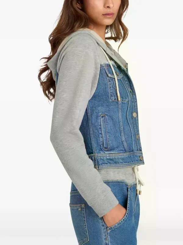 Cinq À Sept Sutton Hooded Denim Jacket - Blue