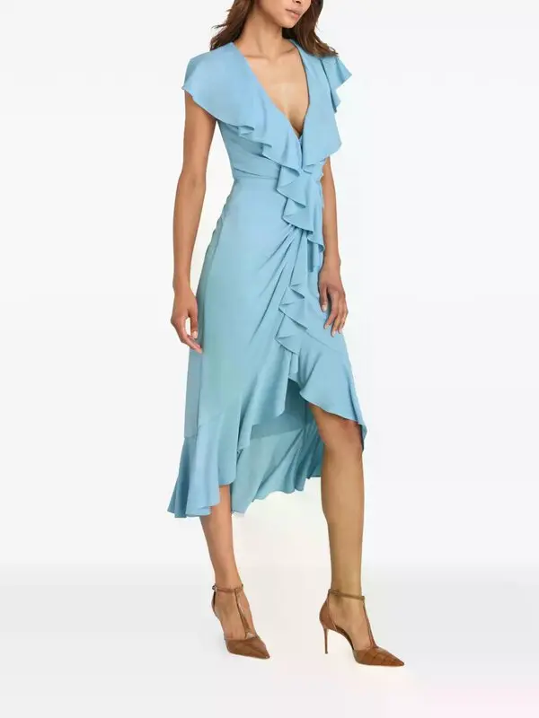 Cinq À Sept Malak Ruffled Asymmetric Dress