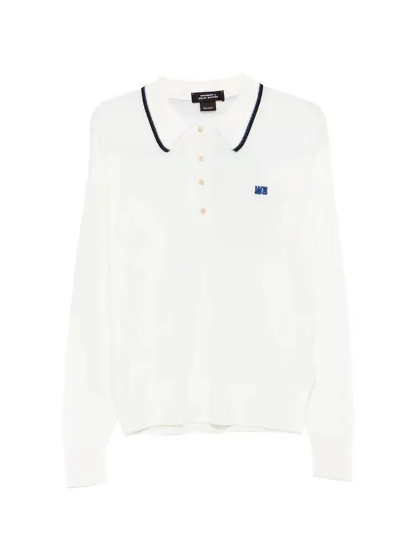 WALES BONNER X John Smedley Logo-embroidery Polo Shirt - Neutrals