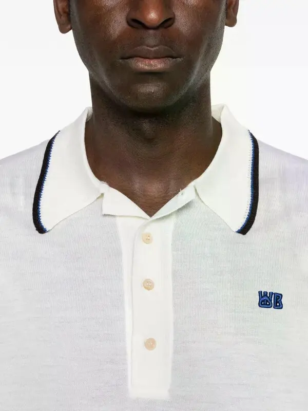 WALES BONNER X John Smedley Logo-embroidery Polo Shirt