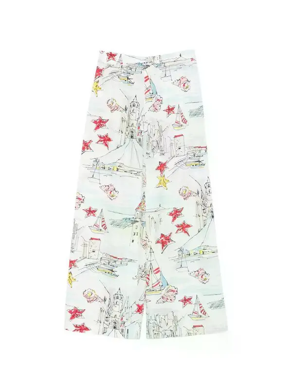 Antonio Marras Patterned Wide Leg Trousers
