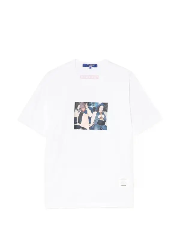 Junya Watanabe Portrait-print T-shirt - White