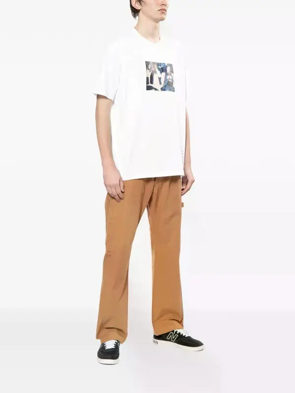 Junya Watanabe Portrait-print T-shirt - White