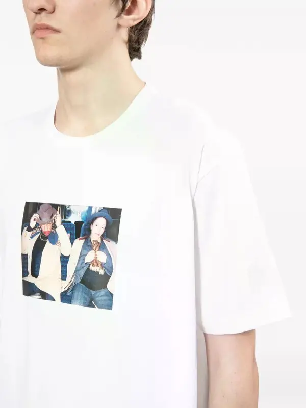 Junya Watanabe Portrait-print T-shirt - White