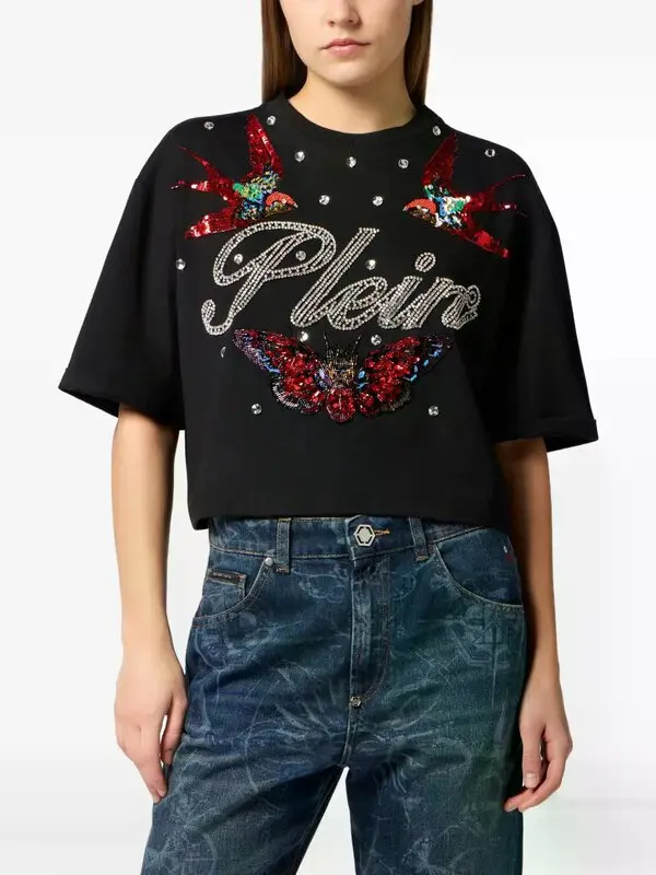 Philipp Plein Cropped Crew-neck T-shirt
