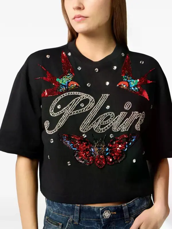 Philipp Plein Cropped Crew-neck T-shirt