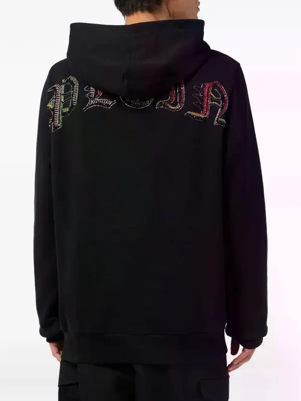 Philipp Plein Rhinestone Skull Hoodie