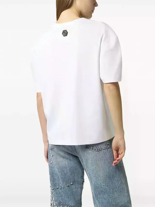 Philipp Plein Embroidered V-neck T-shirt