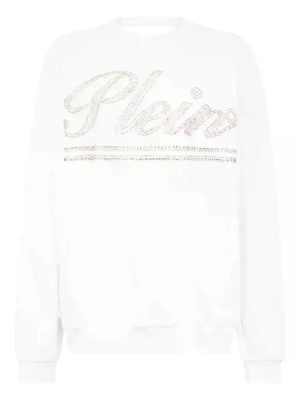 Philipp Plein Embroidered Open-back Sweatshirt - White