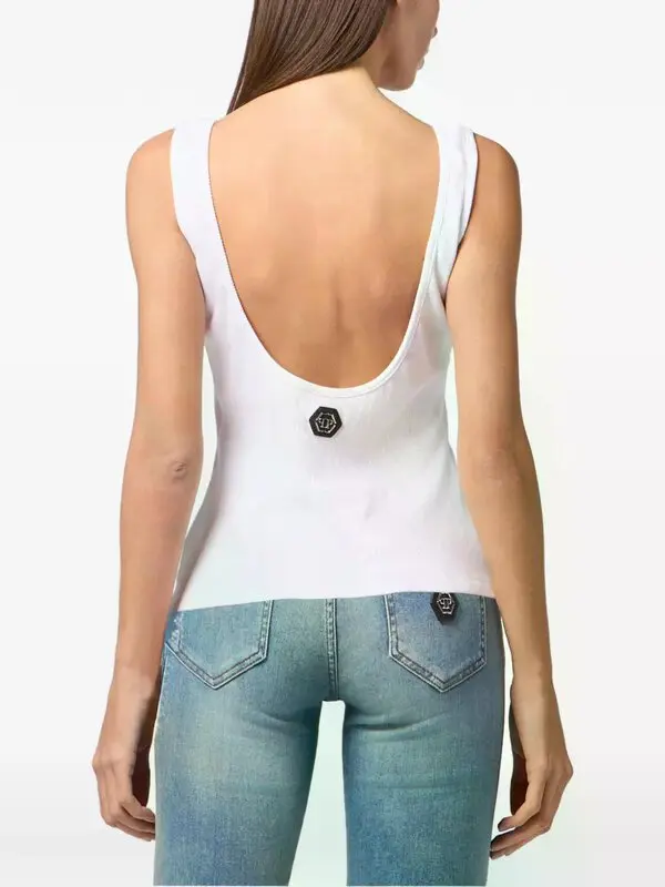 Philipp Plein Open-back Tank Top - White