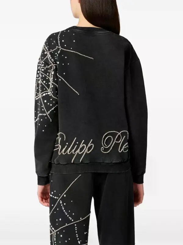 Philipp Plein Spiderweb Strass Sweatshirt