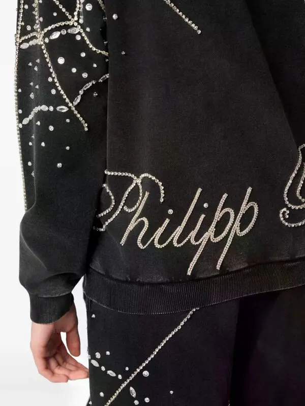 Philipp Plein Spiderweb Strass Sweatshirt