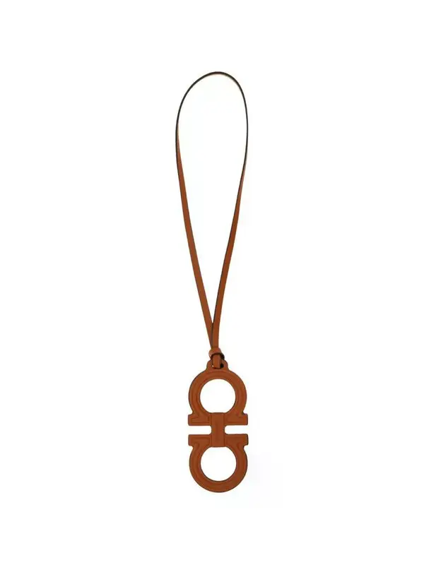 FERRAGAMO Double Gancini Charm - Brown