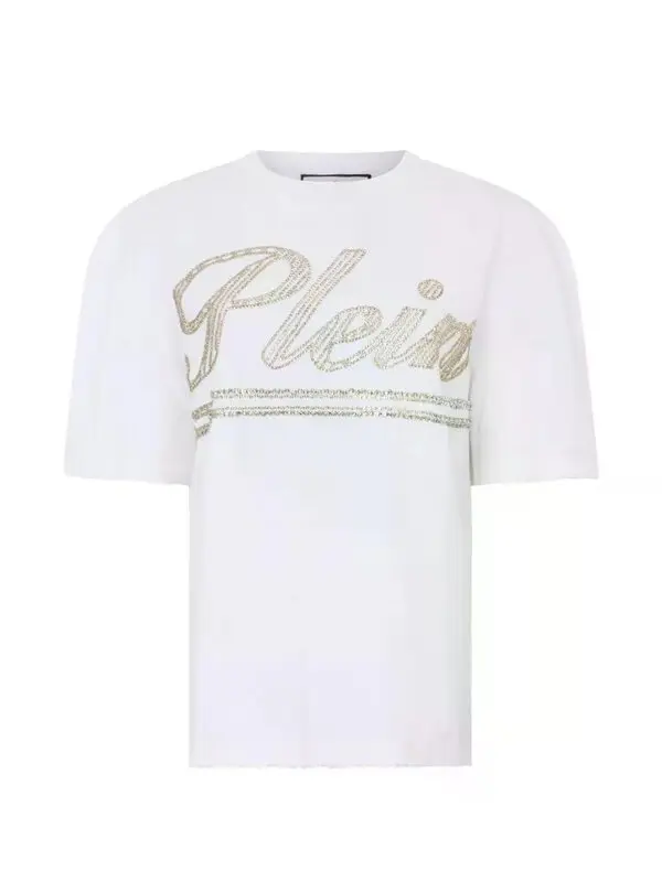 Philipp Plein Logo-strass T-shirt - White