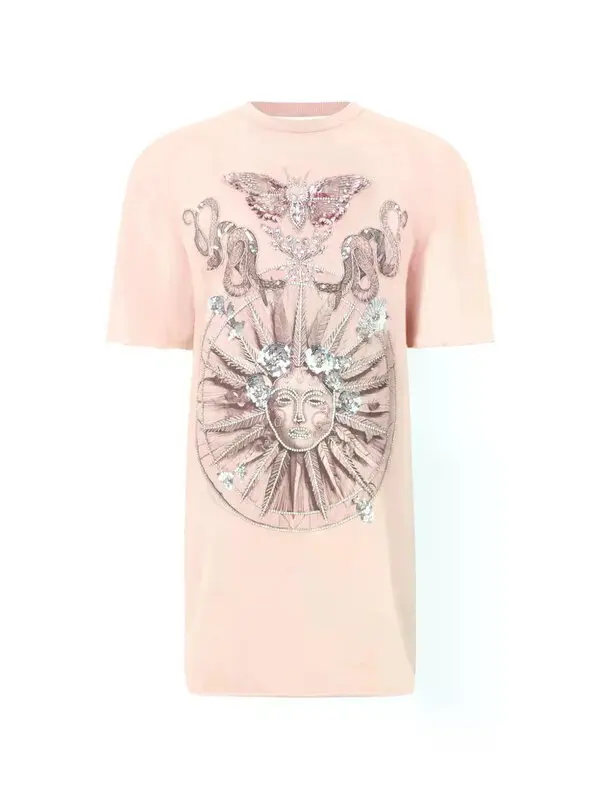 Philipp Plein Mini Butterfly-motif Tattoo Dress - Pink