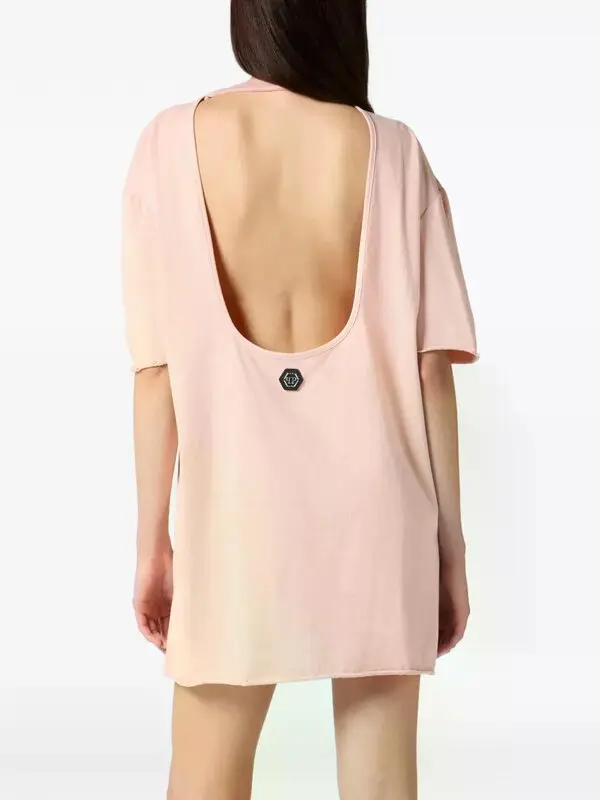 Philipp Plein Mini Butterfly-motif Tattoo Dress - Pink