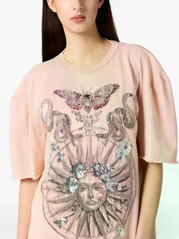 Philipp Plein Mini Butterfly-motif Tattoo Dress - Pink