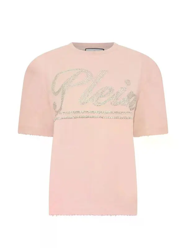 Philipp Plein Logo-strass T-shirt - Pink