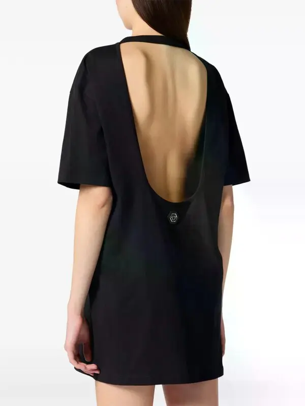 Philipp Plein Embellished Open-back Mini Dress