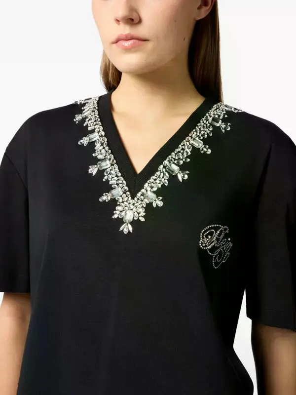 Philipp Plein Crystal-embellished T-shirt - Black