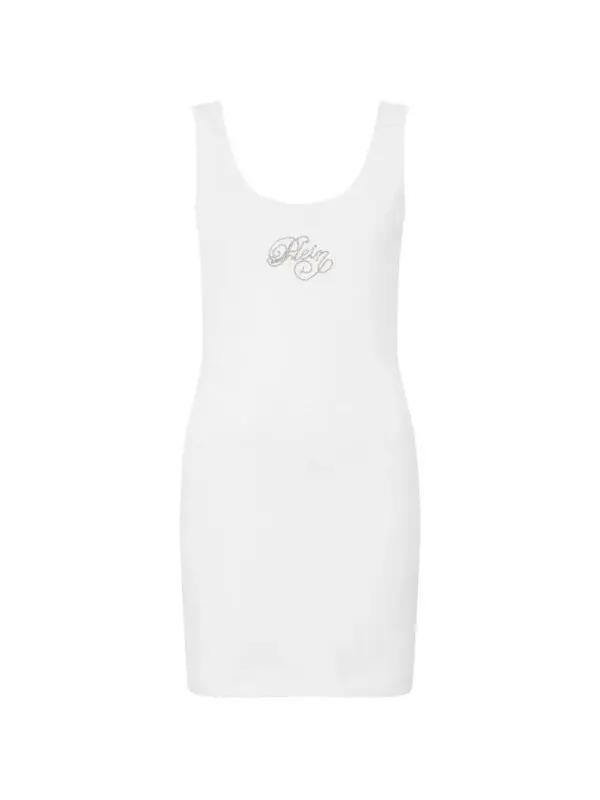 Philipp Plein Logo-detail Mini Dress - White