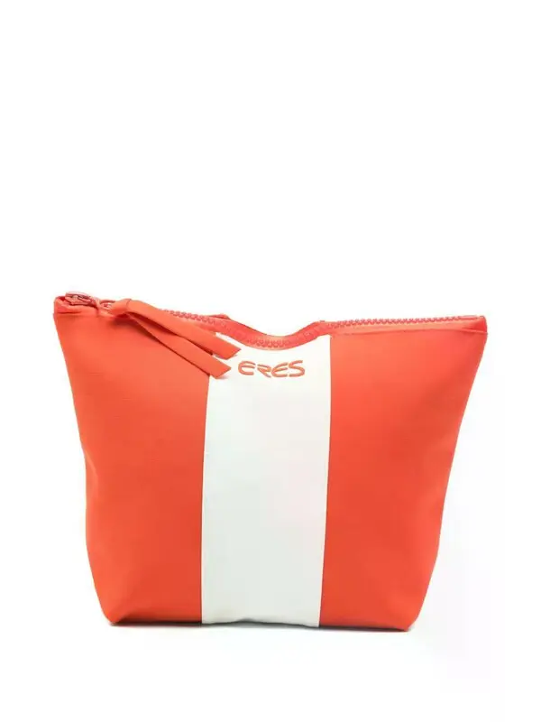 ERES Stripe Zip Pouch - Orange