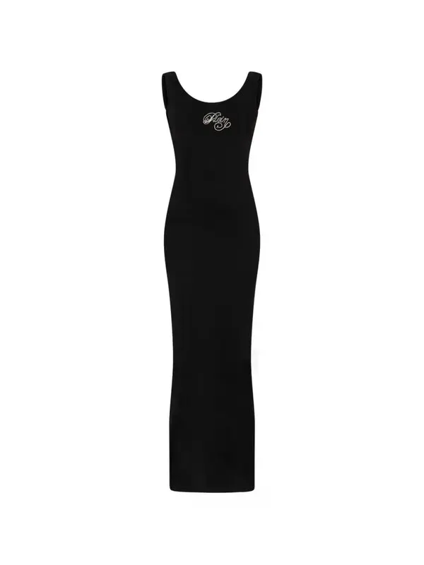 Philipp Plein Logo-detail Maxi Dress - Black