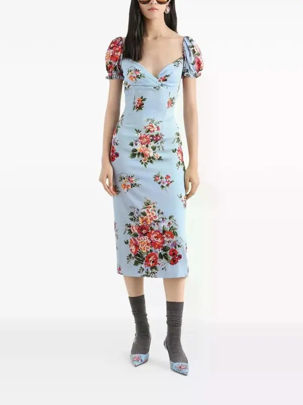 dolce gabbana blue floral dress Dolce & Gabbana