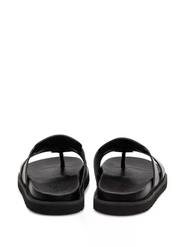 Versace Leather T-strap Sandals