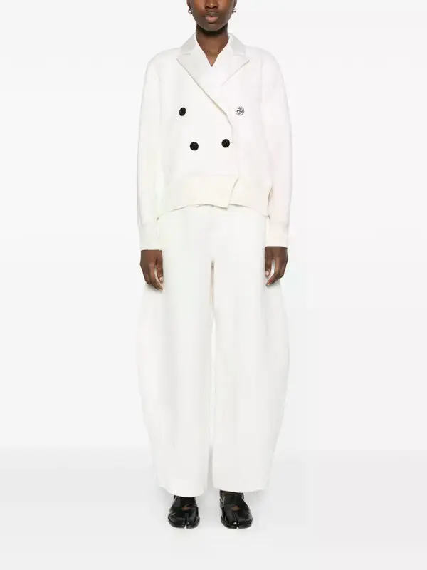 Sacai Button-fastening High-waisted Trousers