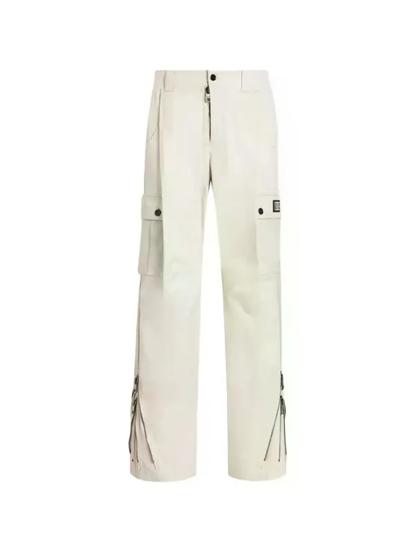 Dolce & Gabbana Gabardine Trousers With Zip Embellishments