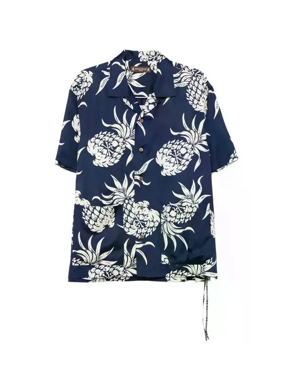 MASTERMIND WORLD Pineapple-pattern Shirt - Blue