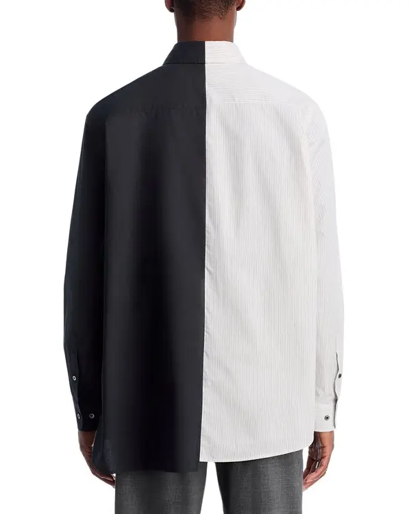 MAISON MARGIELA Two Tone Button Down Shirt