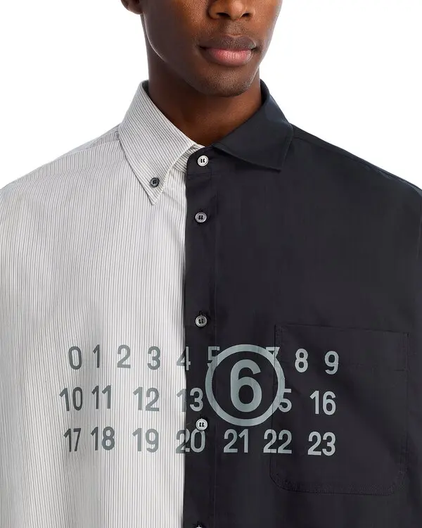 MAISON MARGIELA Two Tone Button Down Shirt