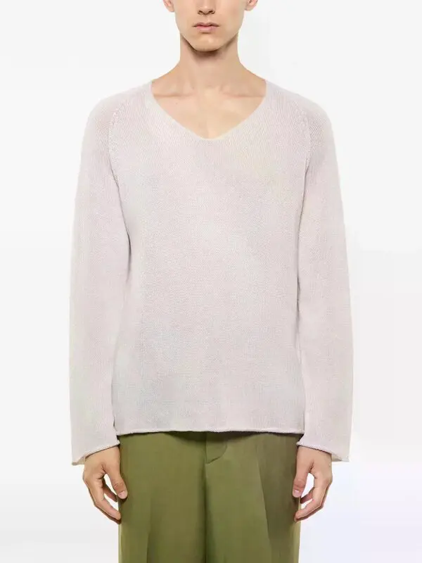 LANEUS V-neck Jumper - Neutrals